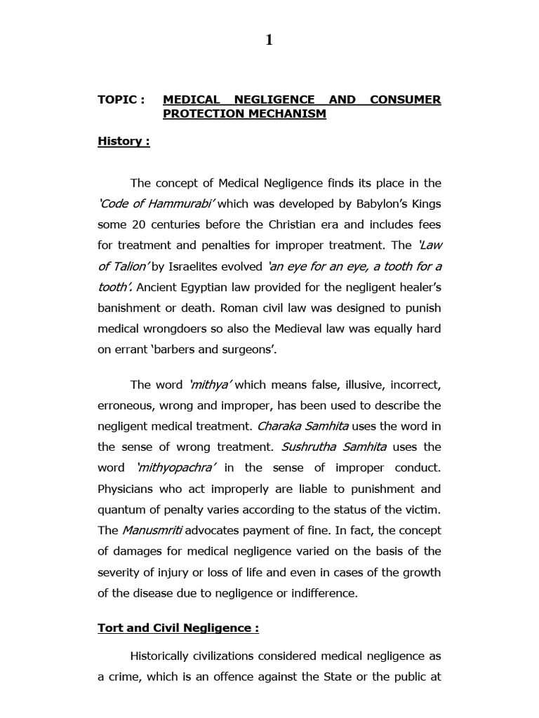Medical Negligence and Its Changing Scenario | PDF | Common Law | Justice