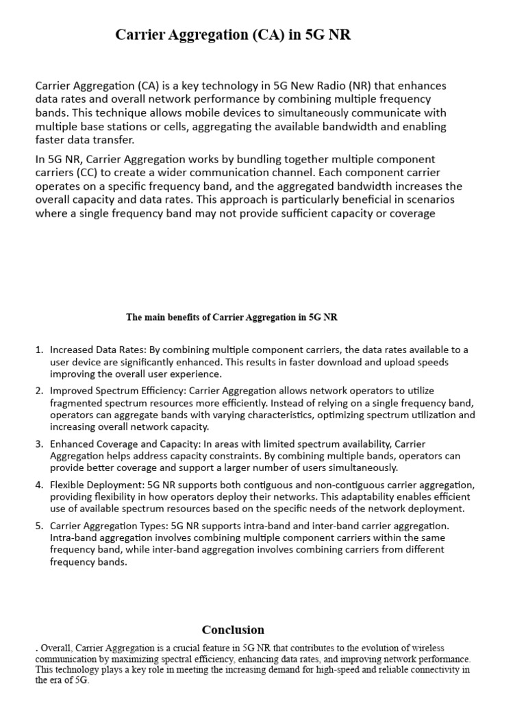 Understanding Carrier Aggregation in 5G NR | PDF | Computer Network ...