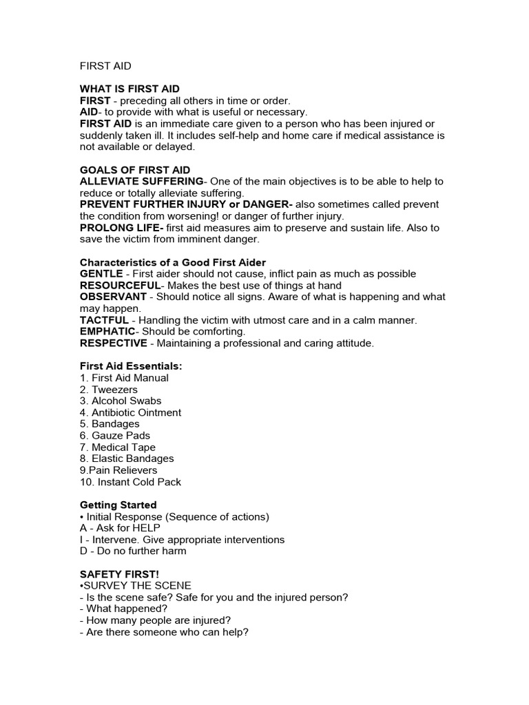 First Aid | PDF | Cardiopulmonary Resuscitation | Burn