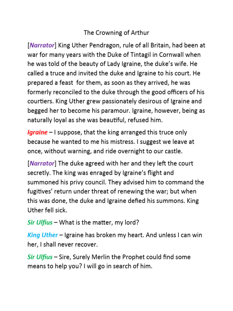 The Crowning of Arthur | PDF | Merlin