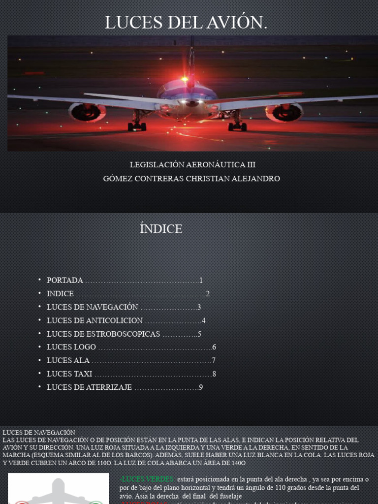 Luces Del Avión | PDF | Avión | Vuelo