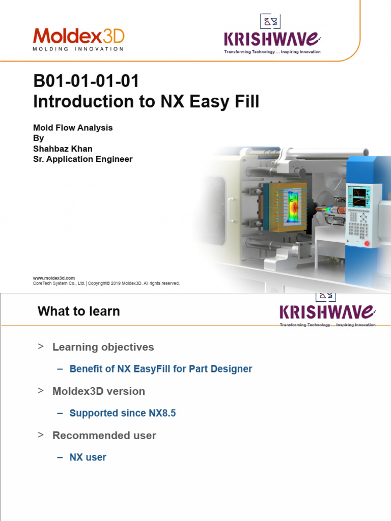 B01-01-01-01 Introduction to NX EasyFill (1) | PDF | Shear Stress | Simulation