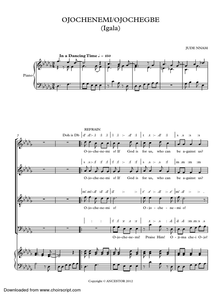 (Choirscript - Com) - Ojochenemi-Ojochegbe.-Jude-Nnam-5f8b9 | PDF