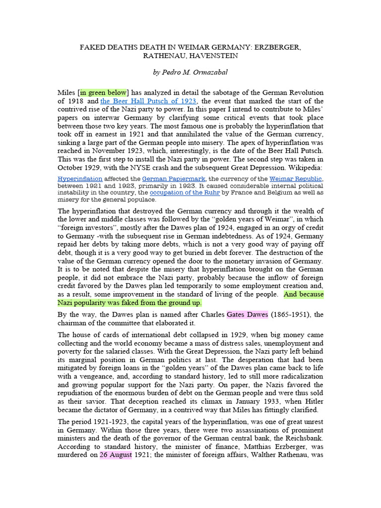 Miles Mathis Guest Writer - FAKED DEATHS DEATH IN WEIMAR GERMANY ...