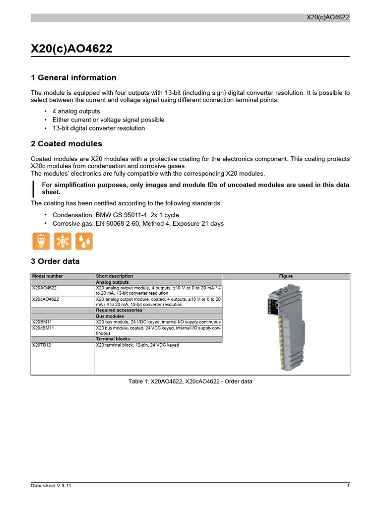 X20ao4622 Eng | PDF | Analog Signal | Electronics