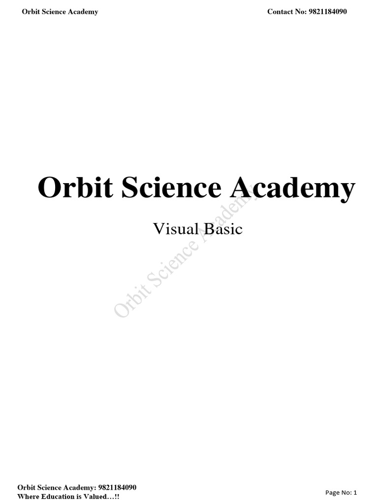 VB_imp | PDF | Data Type | Variable (Computer Science)