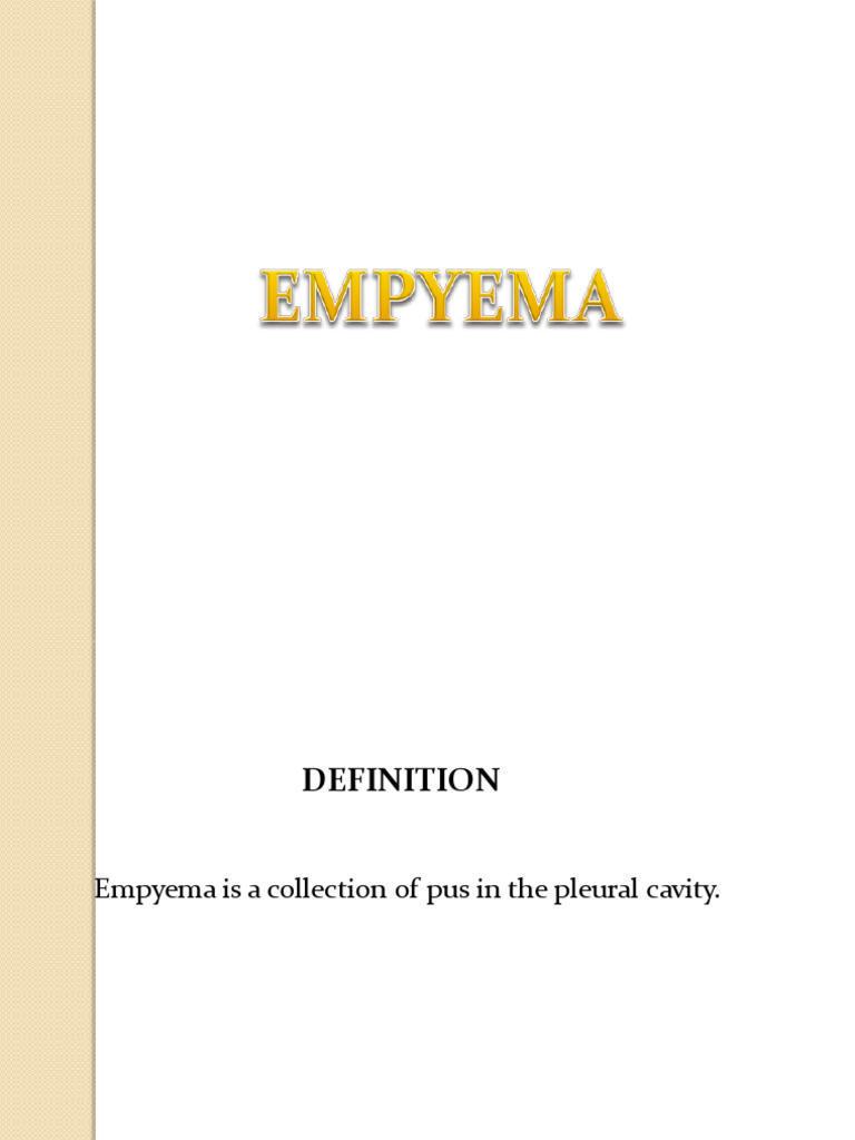 Empyema | PDF | Pneumonia | Lung