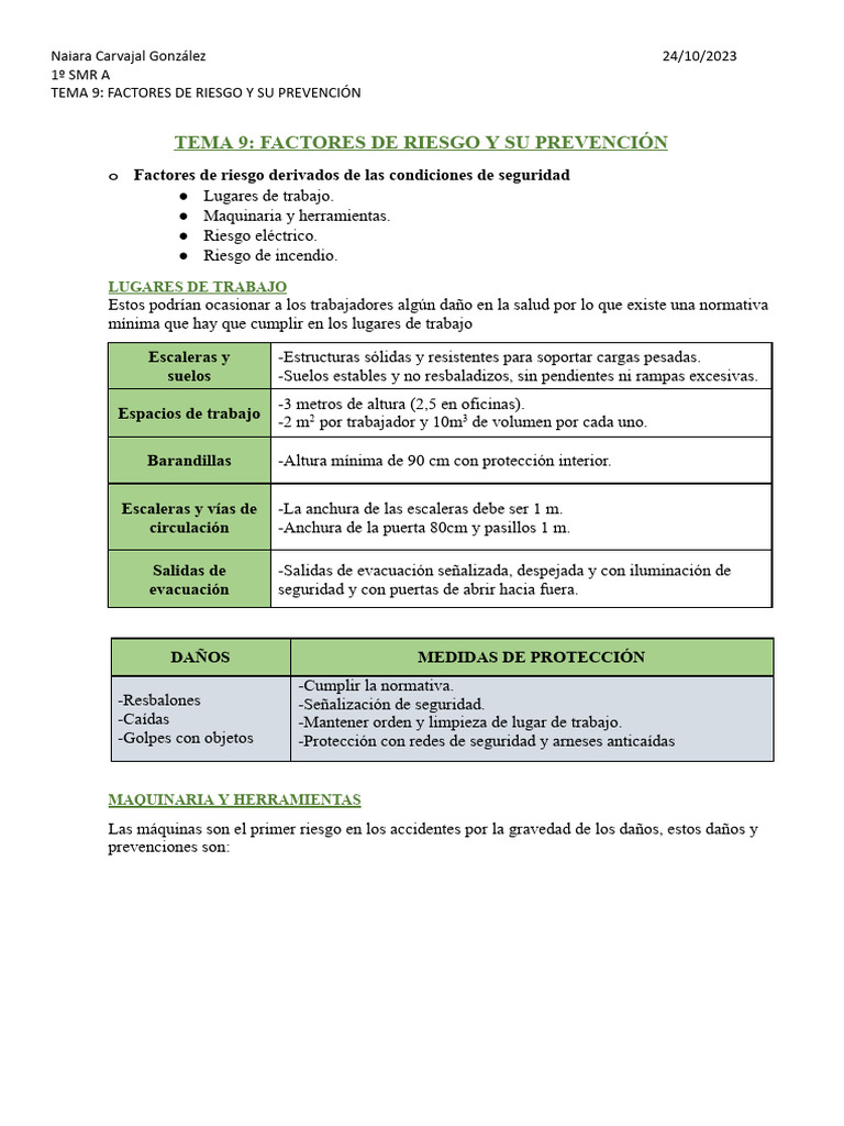Tema 9 FOL | PDF | Materiales
