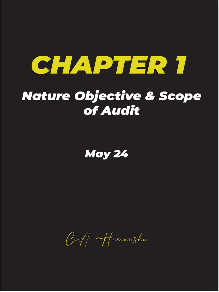 Notes CA+Inter+Audit+May+24 | PDF | Audit | Financial Audit