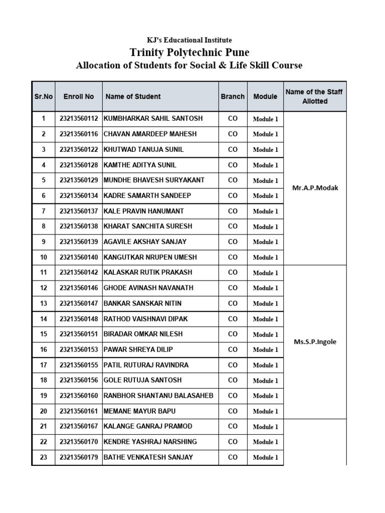 Student Allocation | PDF