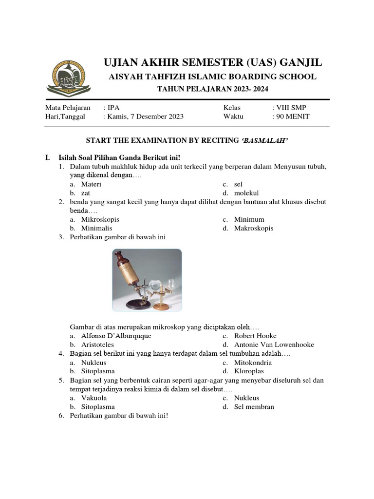 Soal Uas Ipa Kelas 8 | PDF