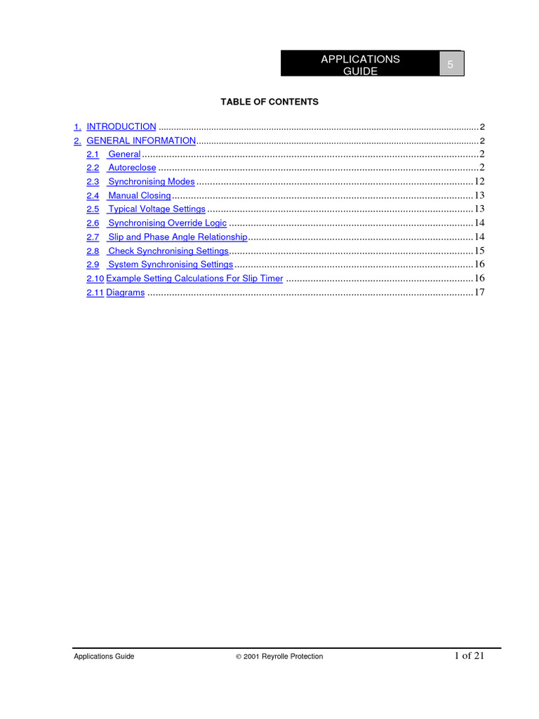 Tau100 200 Section 05 Applications Guide | PDF | Relay | Synchronization
