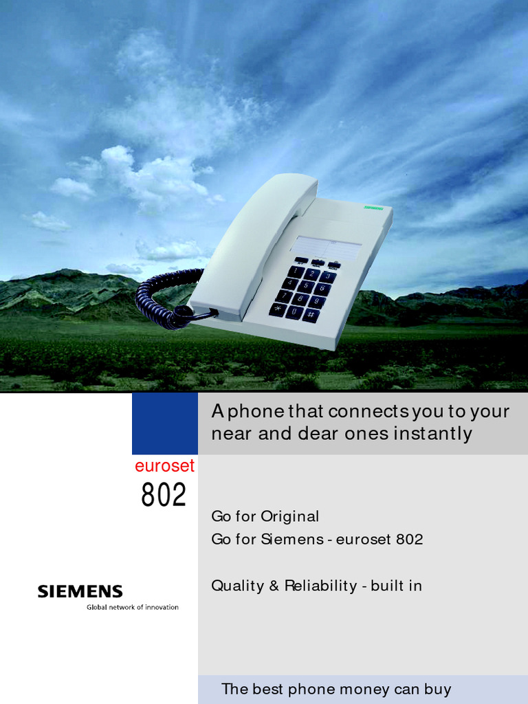 DS Euroset 802 Siemens | PDF | Telecommunications | Electronics