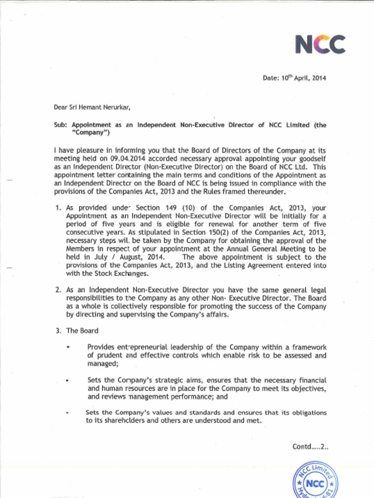 Letter To Sri H M Nerukar | PDF