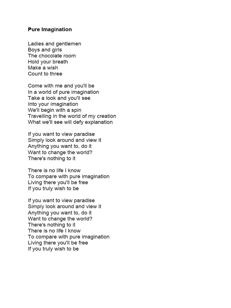 Pure Imagination | PDF