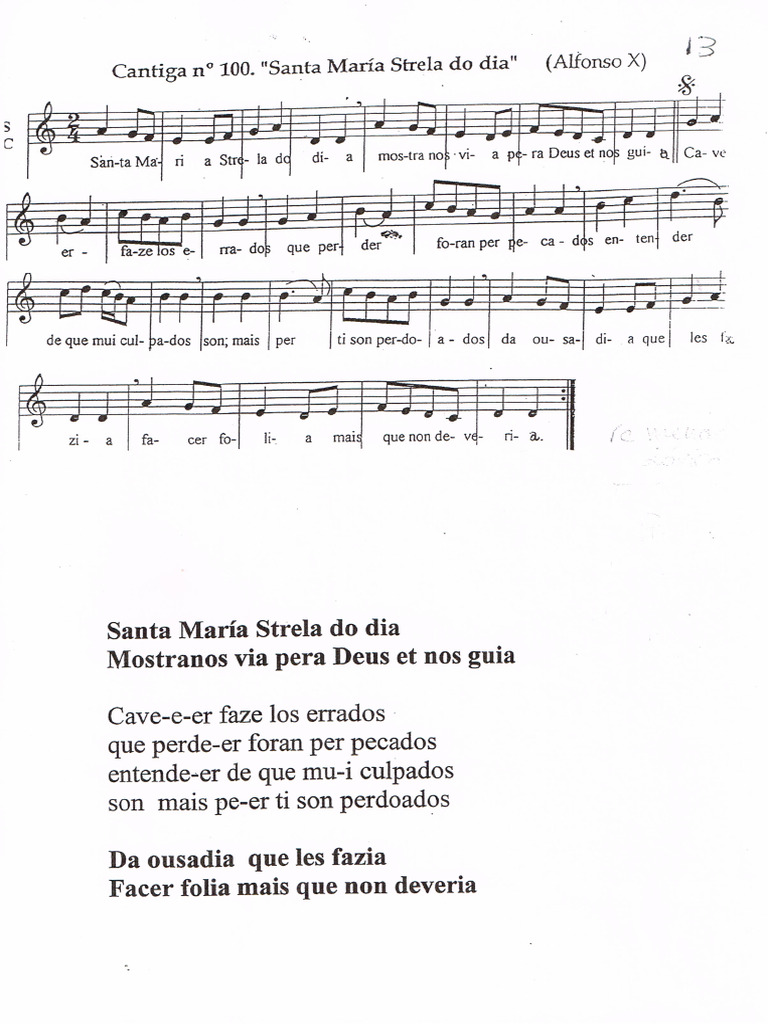 Cantiga 100 | PDF