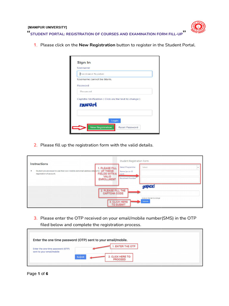 Samarth Student User Manual Exam Form Fill Up | PDF | Secure Communication | Cyberwarfare
