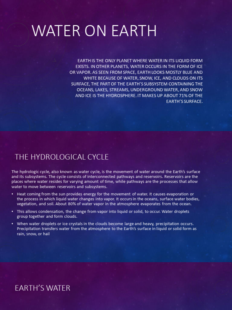 Earths Water | PDF | Aquifer | Oceans