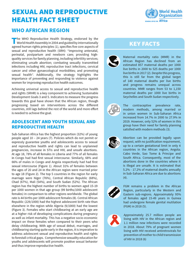 Youth Sexual Health in Sub-Saharan Africa | PDF | Family Planning ...