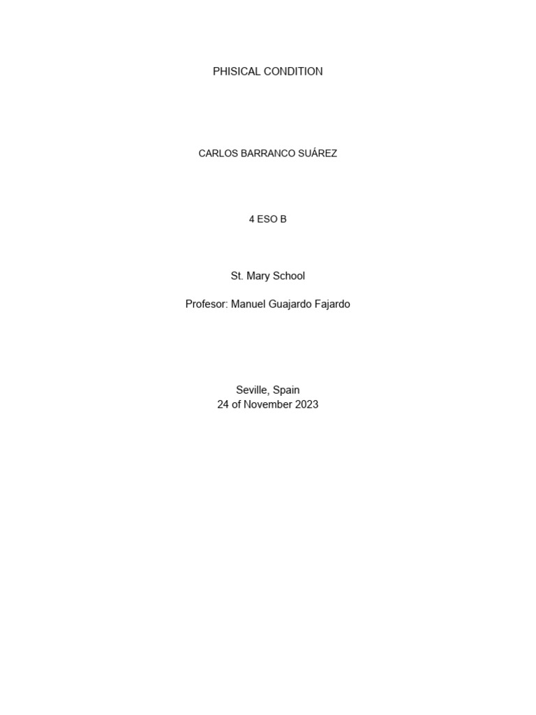 Understanding Physical Condition Basics | PDF | Strength Training | Weight Training