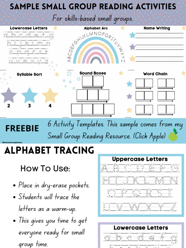 Small Group Reading Activity Templates | PDF | Writing | Human ...