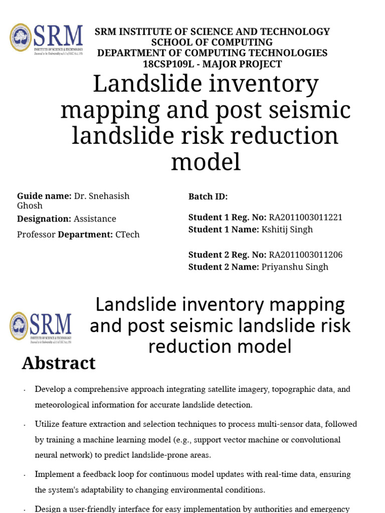 Landslide Detection Using Machine Learning | PDF | Landslide | Deep Learning