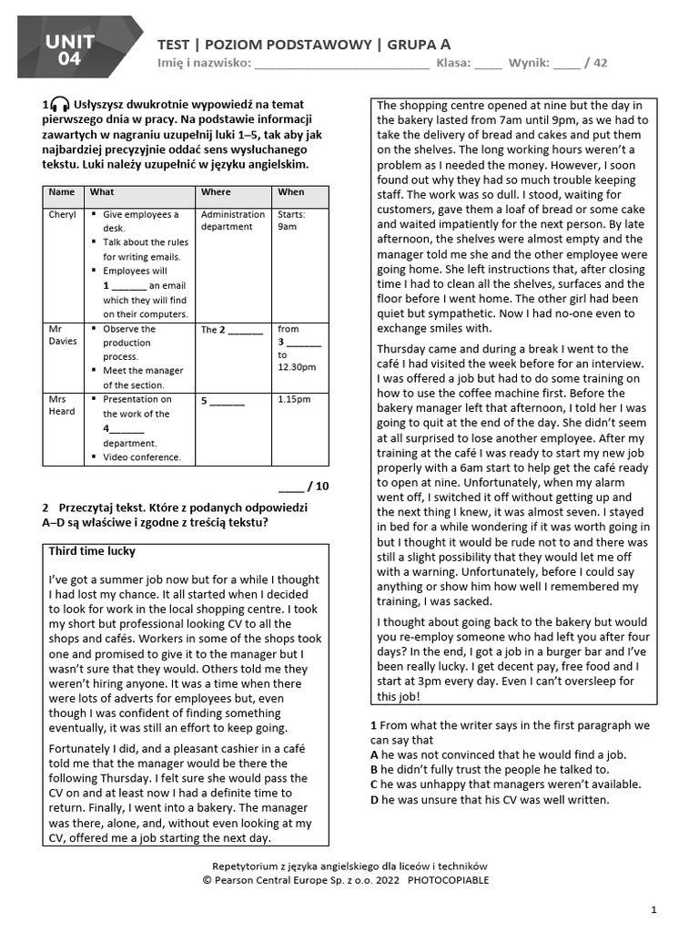 RepetMat U04 Test Podst A | PDF