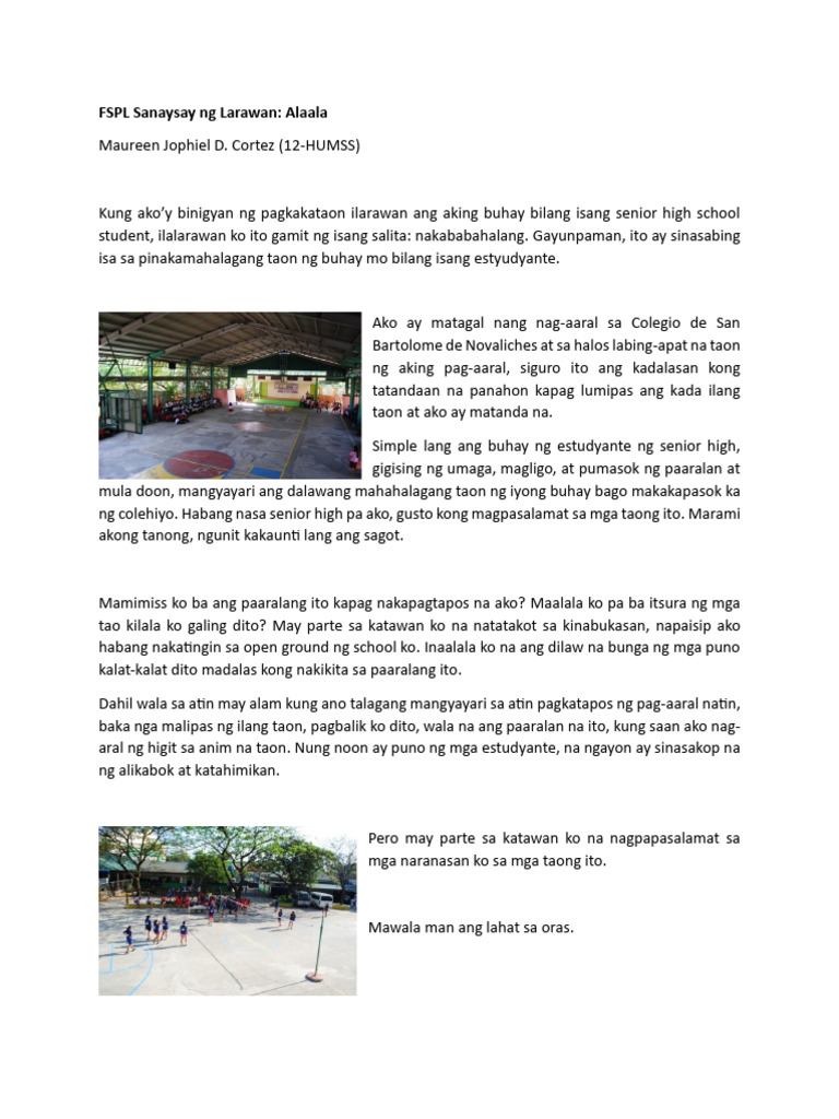 Photo Essay FSLP | PDF