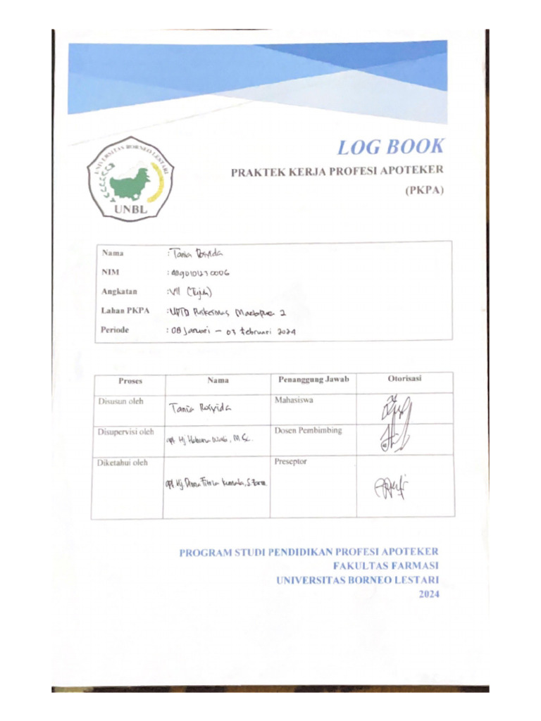Logbook Pkpa | PDF