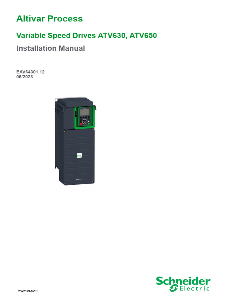 ATV630 650 Installation Manual EN EAV64301 12 | PDF | Switch | Direct ...