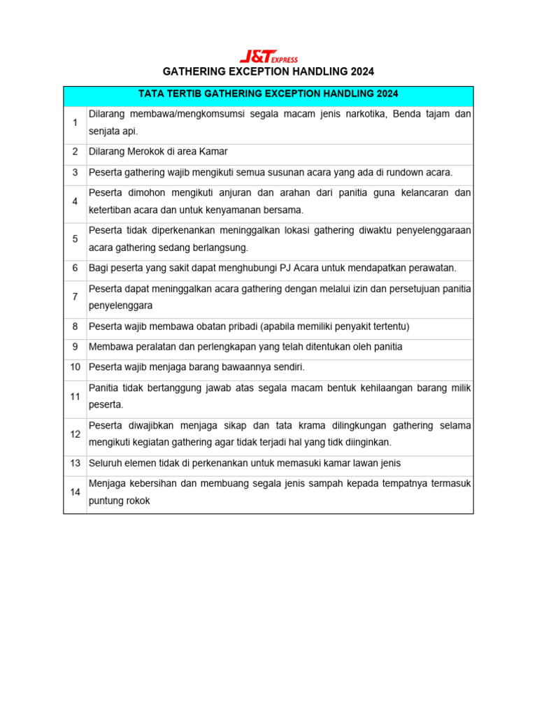 TATA TERTIB gathering | PDF