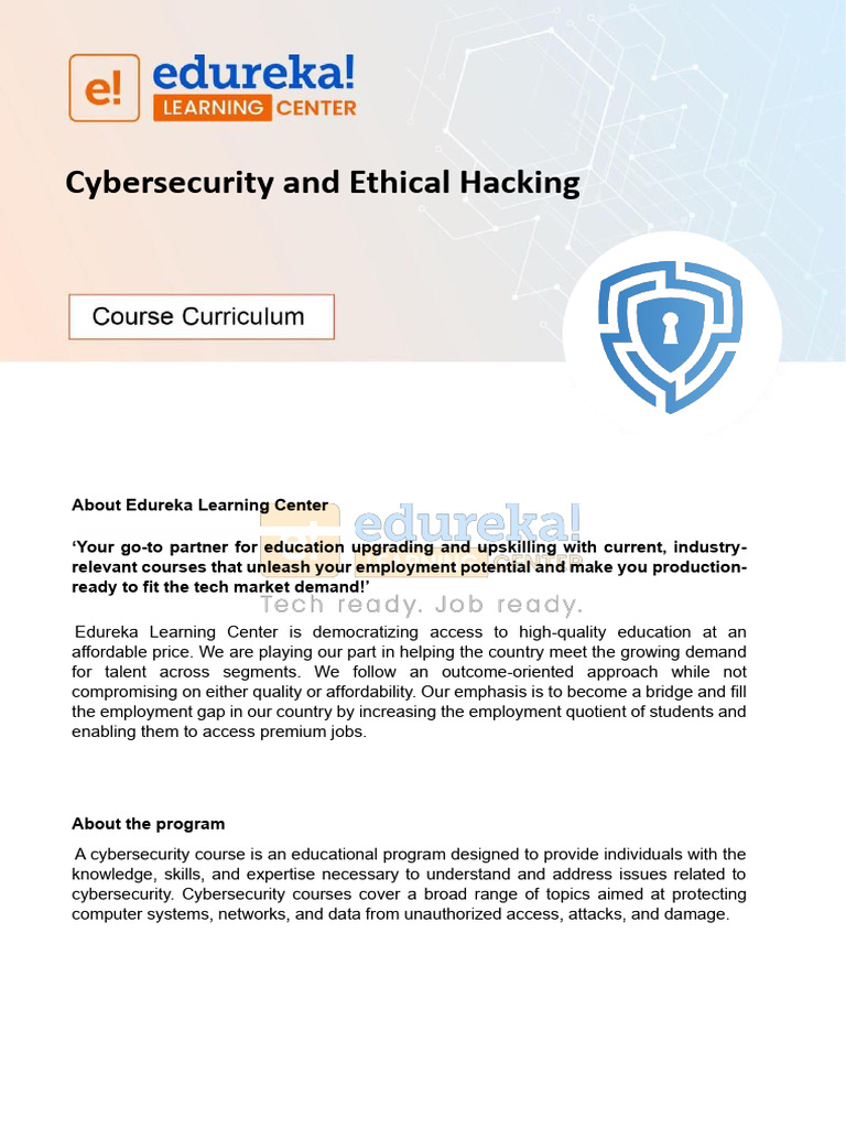 Cybersecurity & Ethical Hacking Course | PDF | Computer Security | Security