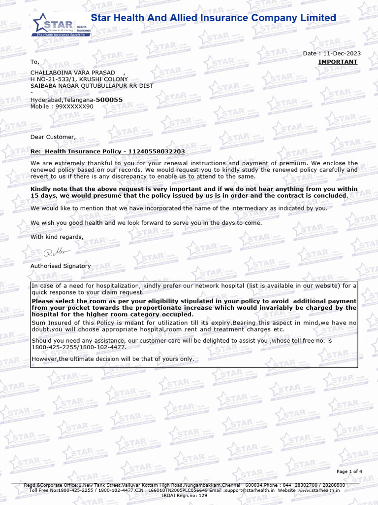 Policy Doc | PDF | Insurance | Invoice