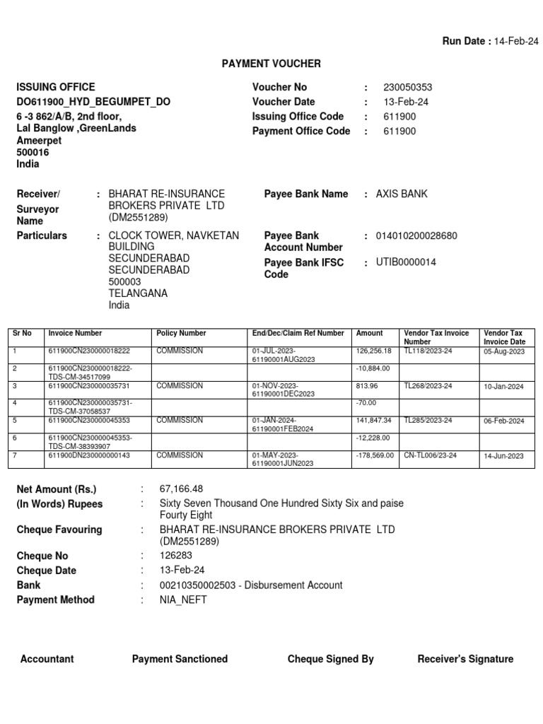 Bharat Re Payment Vocher | PDF | Payments | Cheque