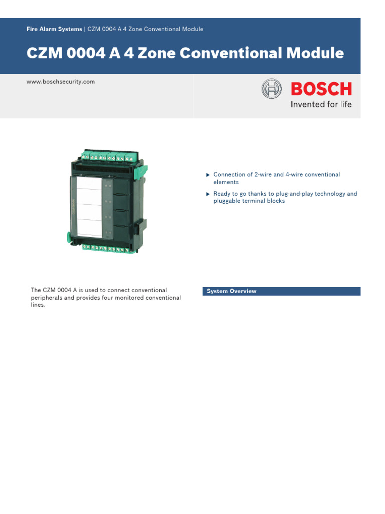 CZM 0004 A Fire Alarm Module Overview | PDF | Power Supply | Electrical ...