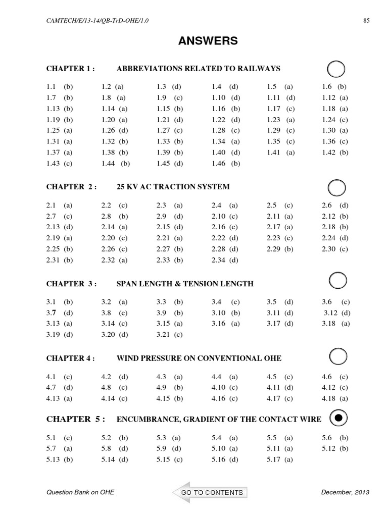 Question Bank On OHE As Correct | Download Free PDF | Equipment ...
