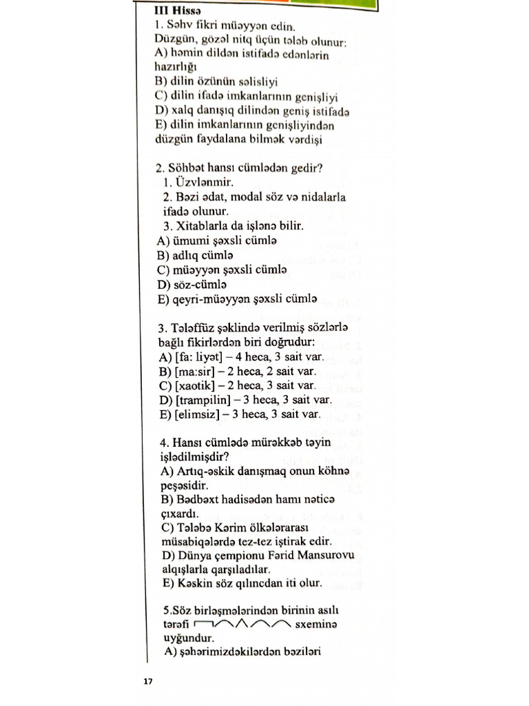 Azerbaycan Dili III Hisse | PDF