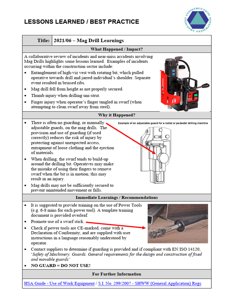 Mag Drill Lesson Learned SOP | PDF | Stainless Steel | Corrosion