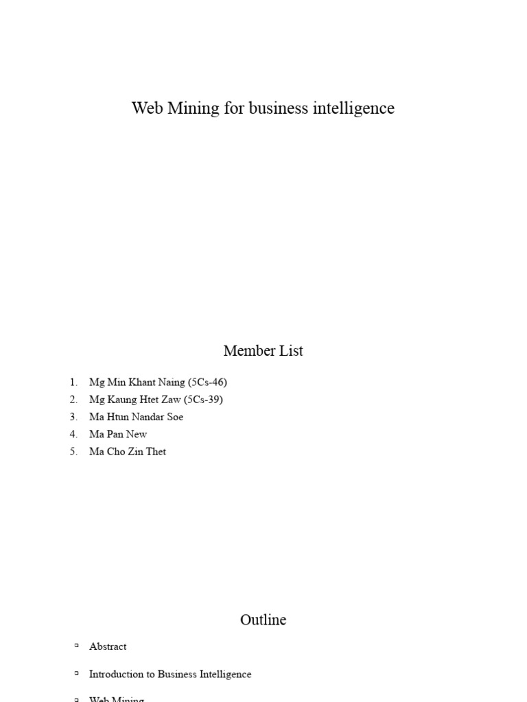 Web Mining Download Free Pdf Data Mining Business Intelligence