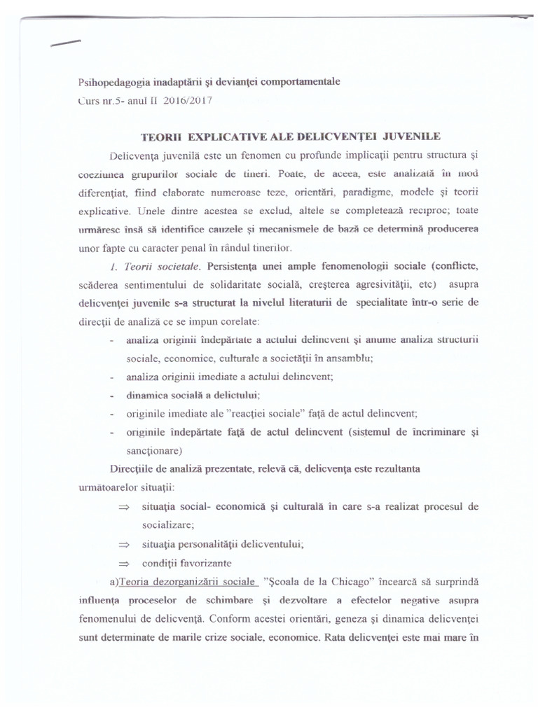 Curs 5 Devianta 2016-2017 | PDF