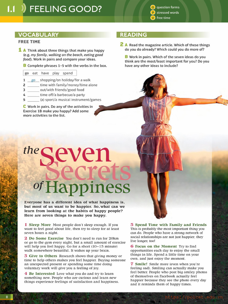 The Seven Secrets of Happiness Reading | PDF