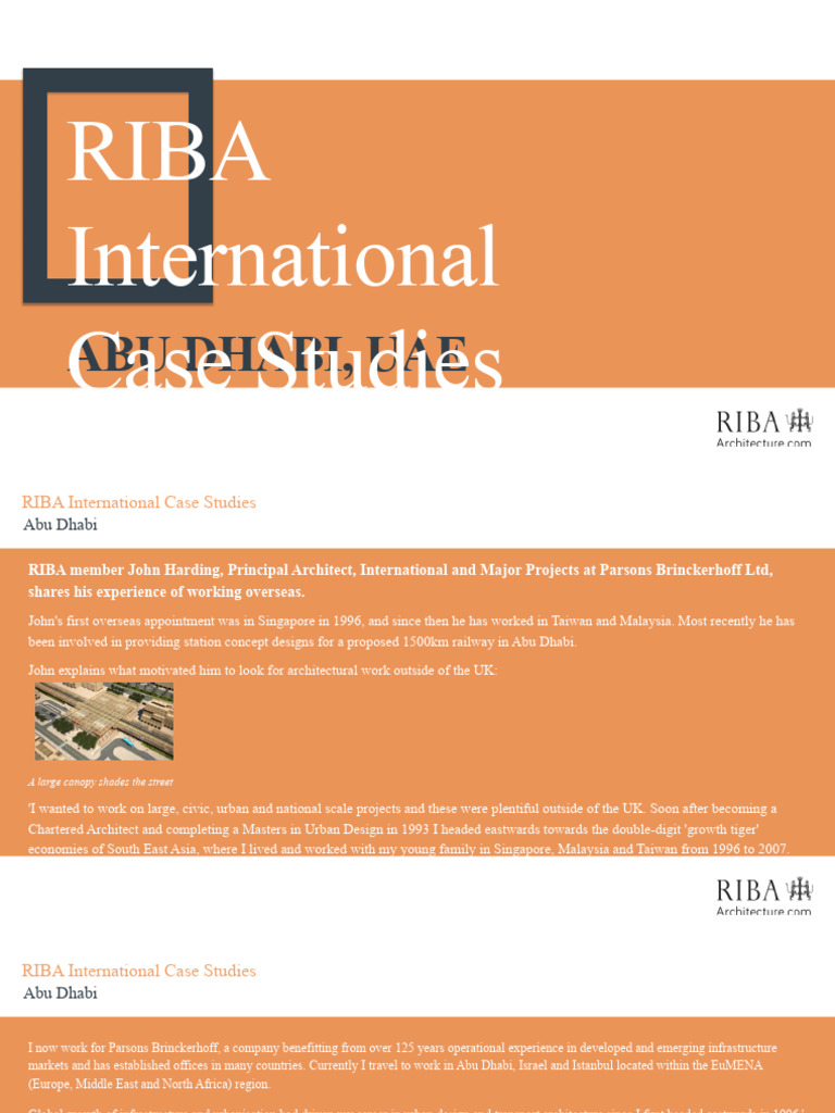 RIBAInternational Case Studies Abu Dhabipptx | PDF | Urbanization ...