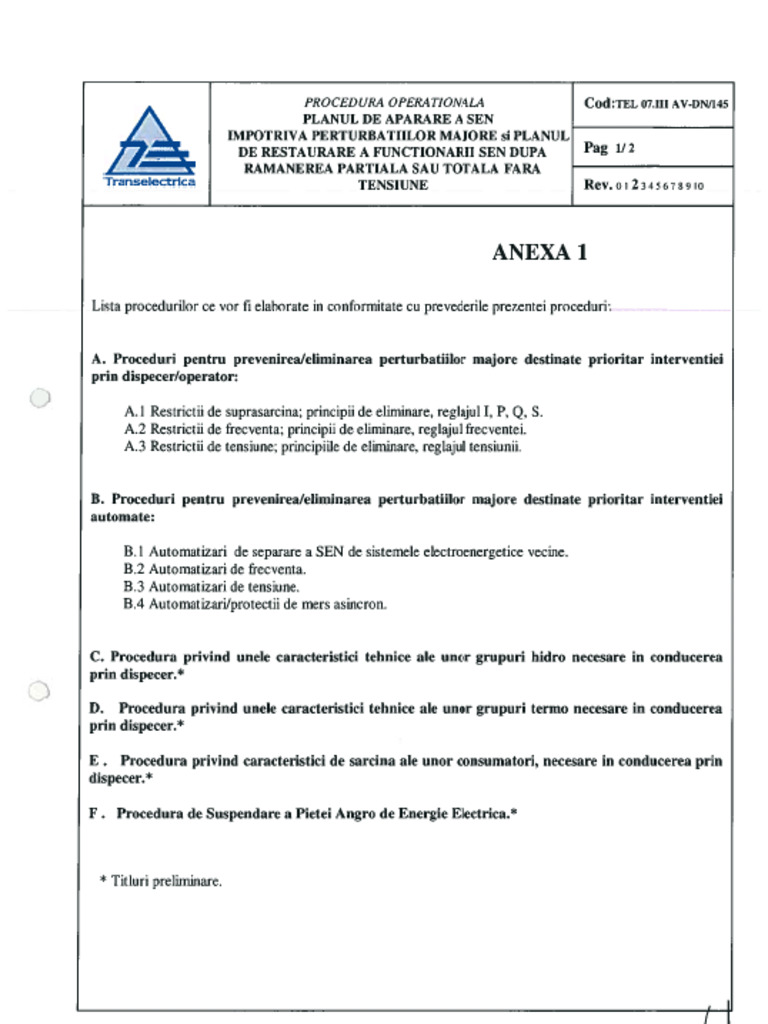 Plan Aparare Rev.2 Anexe | PDF