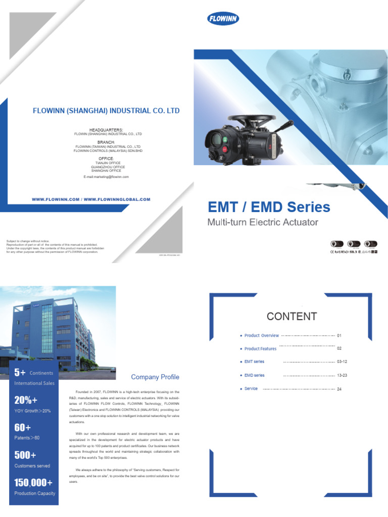 EMT EMD Series Multi Turn Electric Actuator en 20231213 | PDF ...