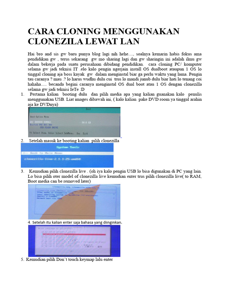 Tutorial Clonezilla untuk Cloning PC | PDF | Karier & Perkembangan | Game & Aktivitas