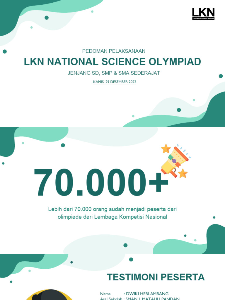 Pedoman Olimpiade Sains LKN 2022 | PDF