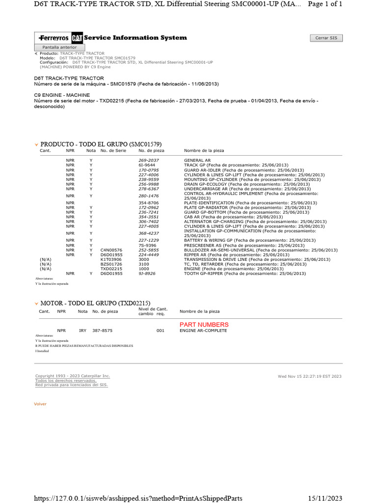 D6t Track Type Tractor Smc01579 Pdf