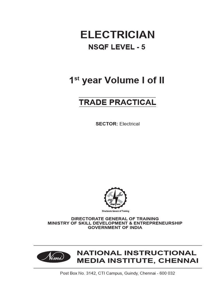 Electrician 1st Year (Volume I of II) TP | PDF | Electrical Resistance ...