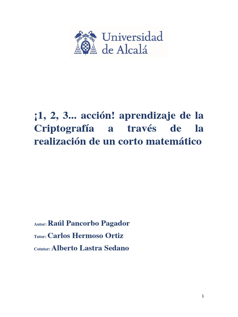 Aprendizaje de La Criptografia | PDF | Criptografía | Matemáticas