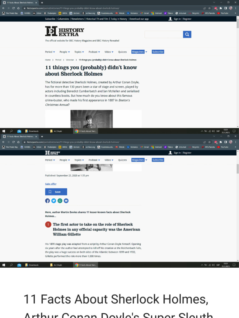 11 Facts About Sherlock Holmes, Arthur Conan Doyle's Super Sleuth ...